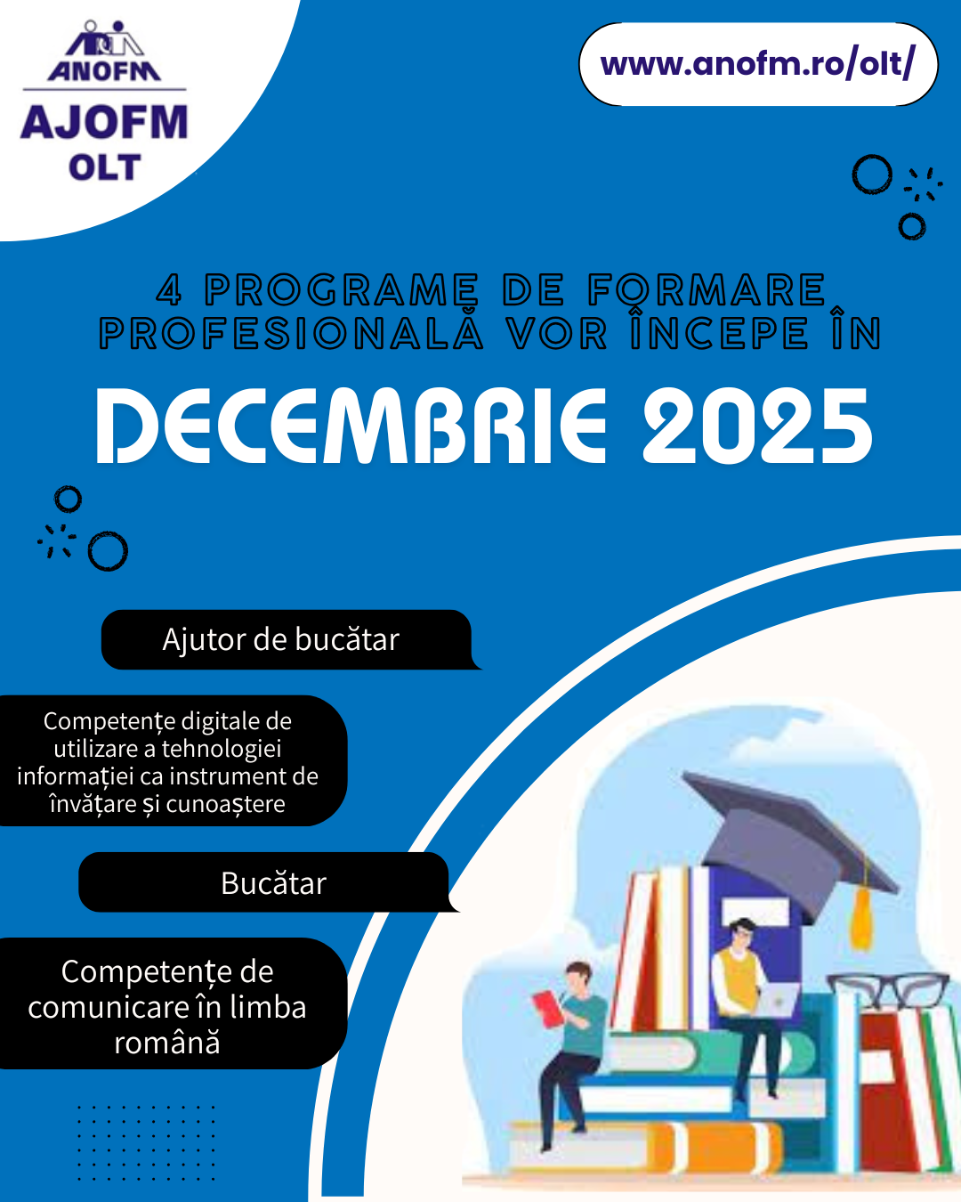 5 programe de formare profesională vor începe în luna decembrie 2025 ...