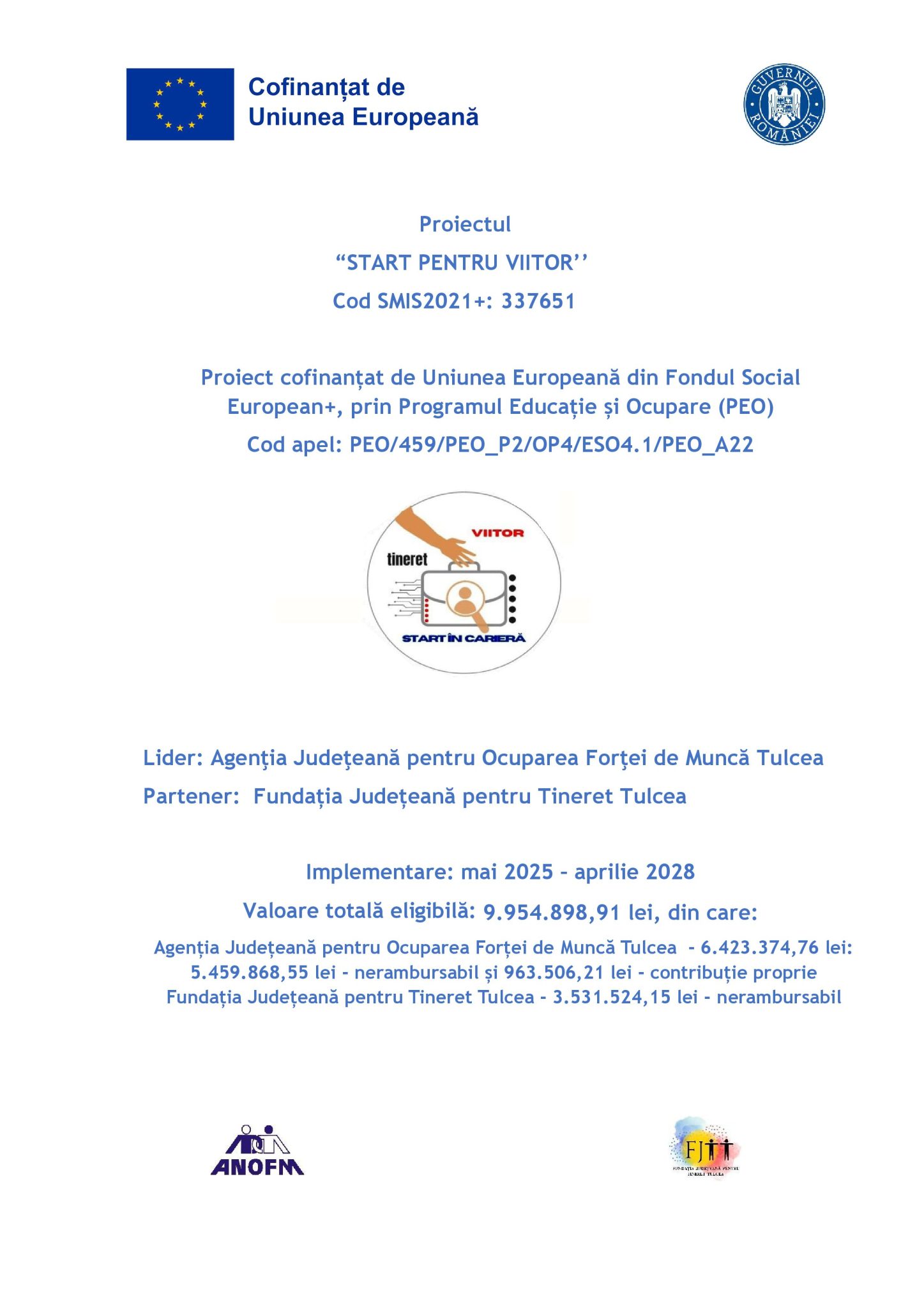 START PENTRU VIITOR – AJOFM Tulcea